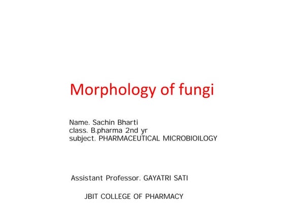 Introduction and Classification of Fungi | PPTX