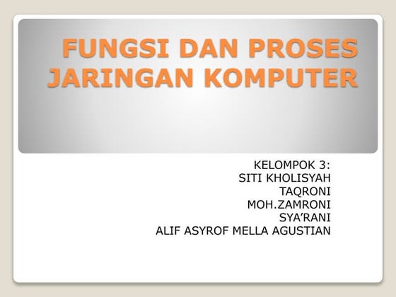 Jaringan (network) | PPT