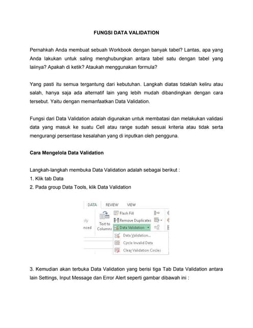 microsoft excel validasi data (informatika kelas 8) | PPT