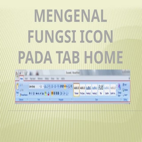 Nama icon dan fungsi ms word yang sering digunakan | DOCX