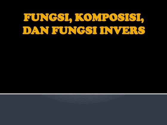 Fungsi Invers | PPTX