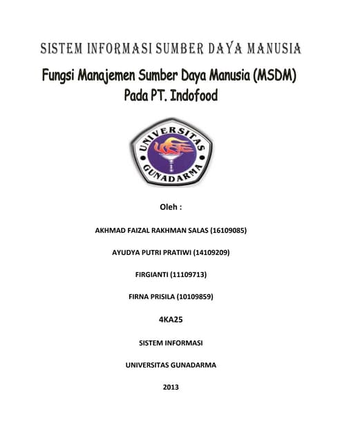 Fungsi msdm | PDF