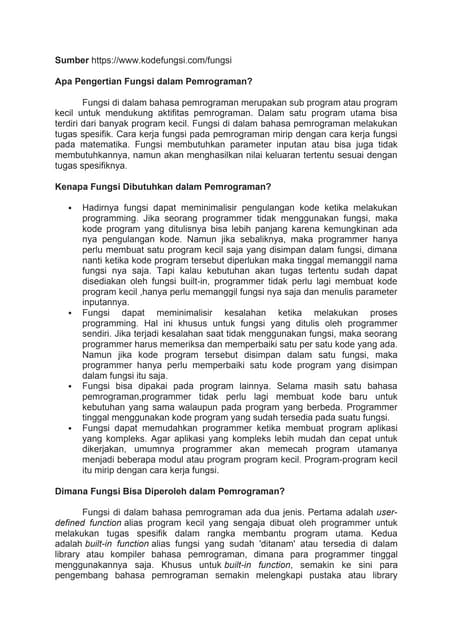 OOP (Object Oriented Programming) atau dalam bahasa Indonesia dikenal sebagai Pemrograman ...