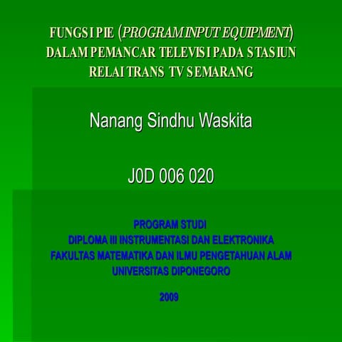 Fungsi Pie (Program Input Equipment) Dalam | PPT