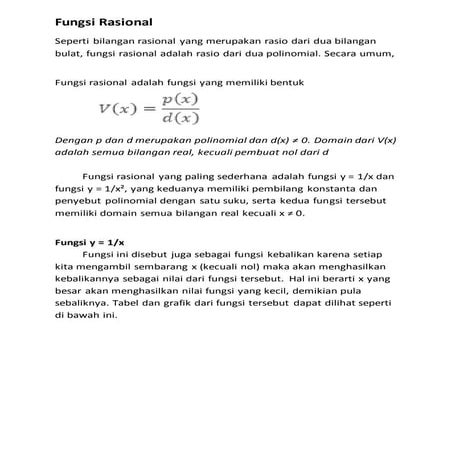 Fungsi rasional | PDF