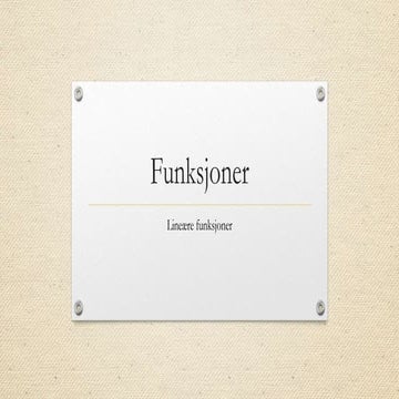 Funksjoner | PPTX