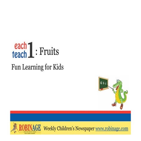 Fun Learning for Kids: Fruits | PDF