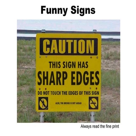 Funny & Humorous Signs | PDF