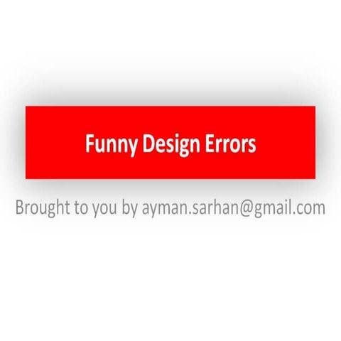 Funny Design Errors V.2 | PDF | Comedy | Genres
