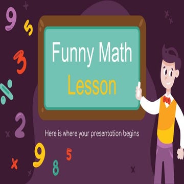 Funny matemática Math Lesson by Slidesgo.pptx