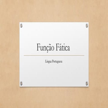 Função_fatica | PPT