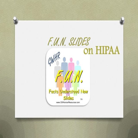 F.U.N. slides HIPAA | PDF
