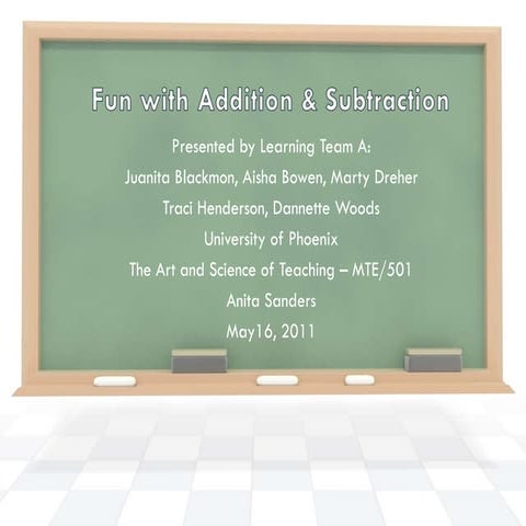 Fun with addtion and subtraction presentation | PPTX | Science