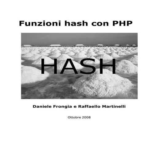 Funzioni hash con PHP | PDF