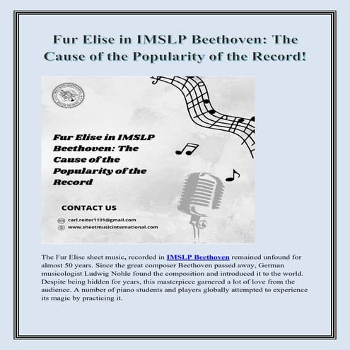 Fur Elise in IMSLP Beethoven The Cause of the Popularity of the Record.pdf