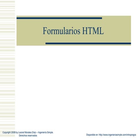 Guia de formularios en html | PDF