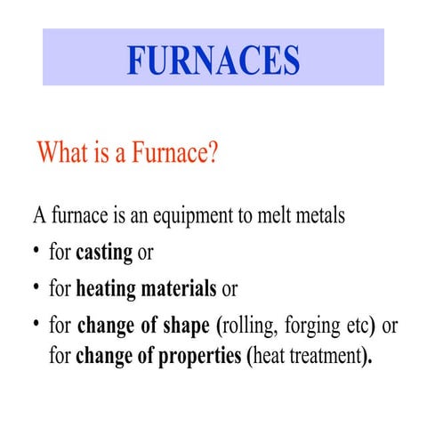 Improving Furnace Efficiency | PPT