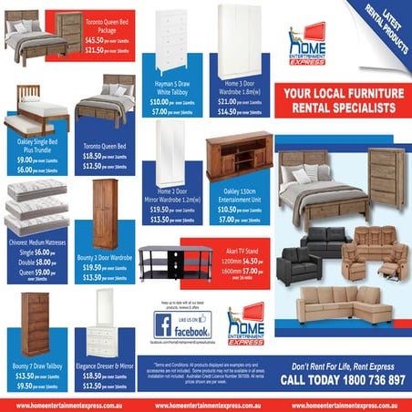 Furniture Rental Catalogue Home Entertainment Express | PPT