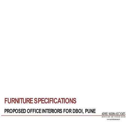 FURNITURE SPECIFICATIONS FOR A HOME INTERIOR | PPT