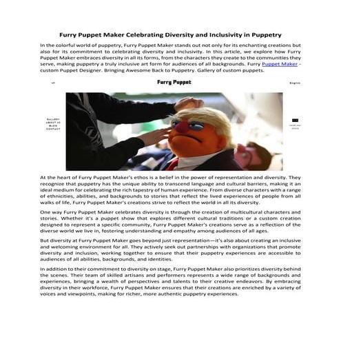 Puppet Maker Puppet Maker | PDF