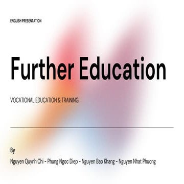further education, whether we should choose vocational education | PDF