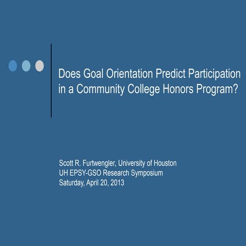 Goal Orientation | PPTX