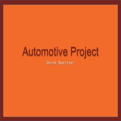 3D Projects | PPTX | Auto Type | Automotive