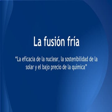 Fusión fría | PPTX