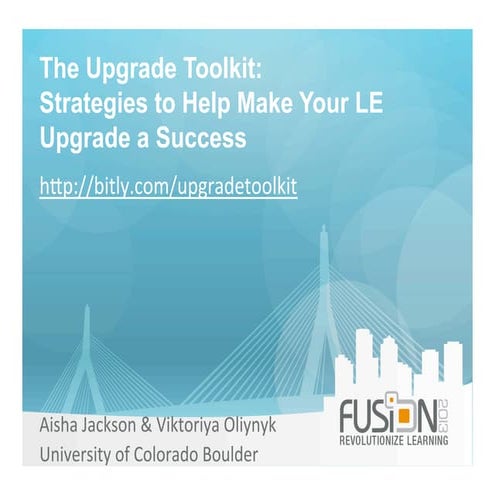 The Upgrade Toolkit | PDF