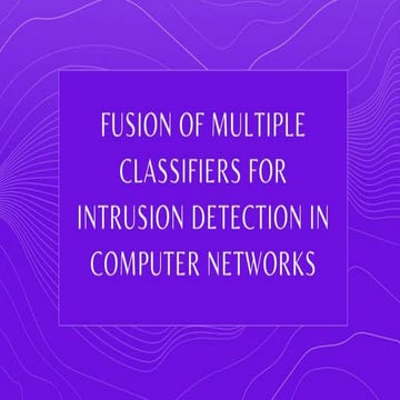 Fusion Of Multiple Classifiers For Intrusion Detection Ppt