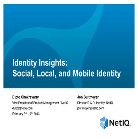 Identity Insights: Social, Local and Mobile Identity | PDF | Cloud Computing | Internet
