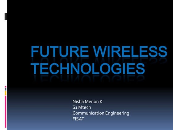 5G MOBILE TECHNOLOGY PPT | PPT