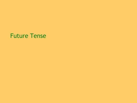 Future Tenses | PPT