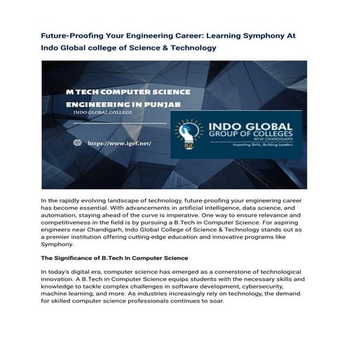 Indo Global College Of Engineering Logo Indo Global College Of