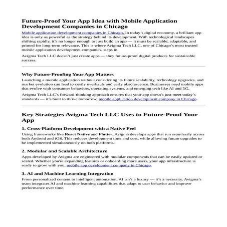 Future-Proof Your App Idea with Mobile Application Development ...