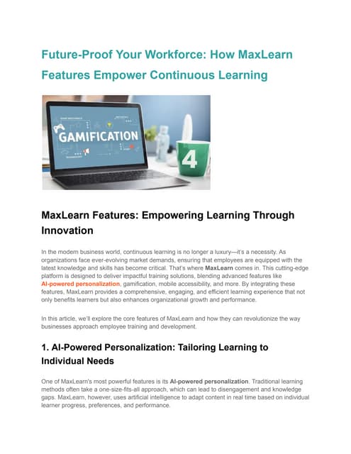 How MaxLearn’s AI-Powered Features Personalize the Learning Journey.pdf