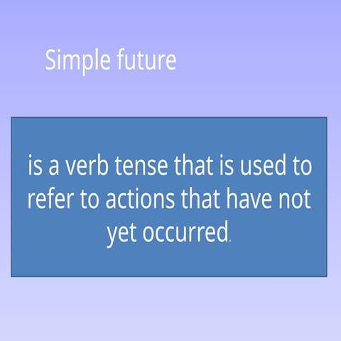 simple future tense for beginner student | PPTX
