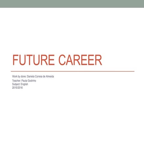 Future Career | PPT
