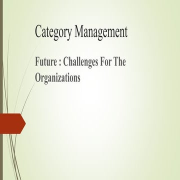 Future challenges of Category Management | PPTX