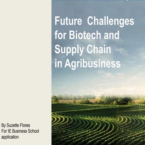 Future challenges SC& Biotech | PPTX