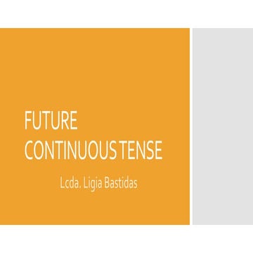 FUTURE CONTINOUOS TENSE | PPT
