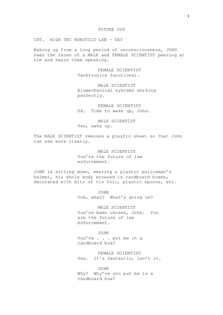 Future Cop Spec Script