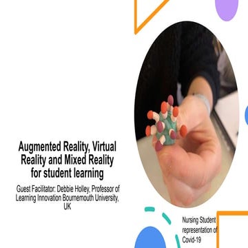 Augmented reality, Virtual reality and Mixed reality for student ...
