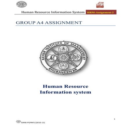 Future generali hris assignment | PDF