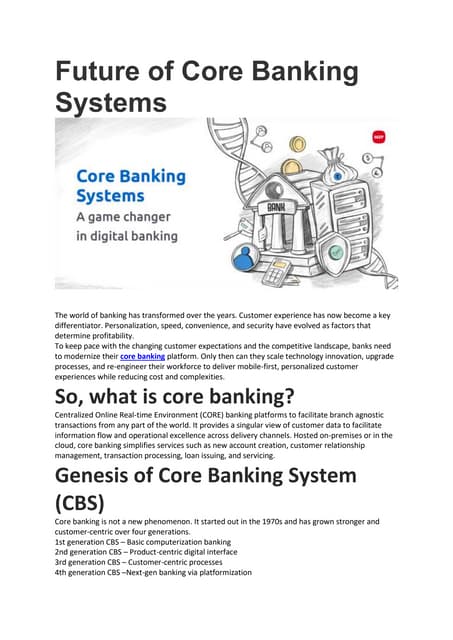 Core banking system | PPTX