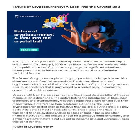 The future-of-cryptocurrency-2021 | PDF
