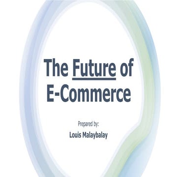 3BBE: THE FUTURE OF ECOMMERCE PRESENTATION - LOUIS MALAYBALAY | PPTX