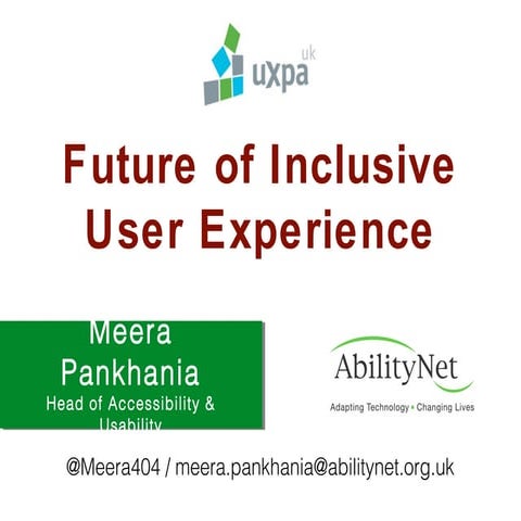 The Future of Inclusive User Experience | PPT