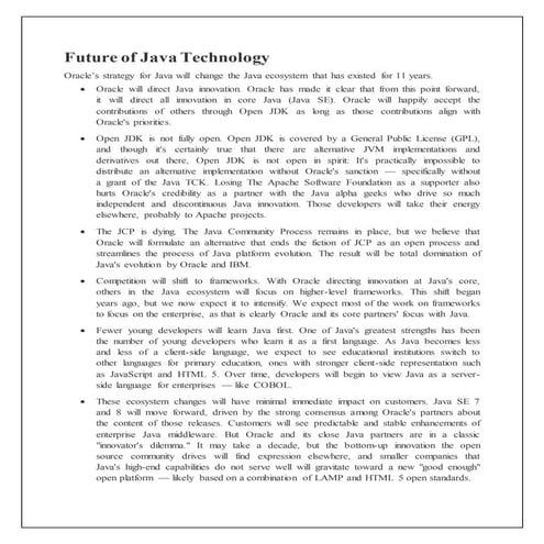 Future of java technology | PDF