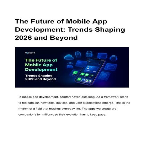 Future of Mobile App Development 2026 – Strategic Insights for ...